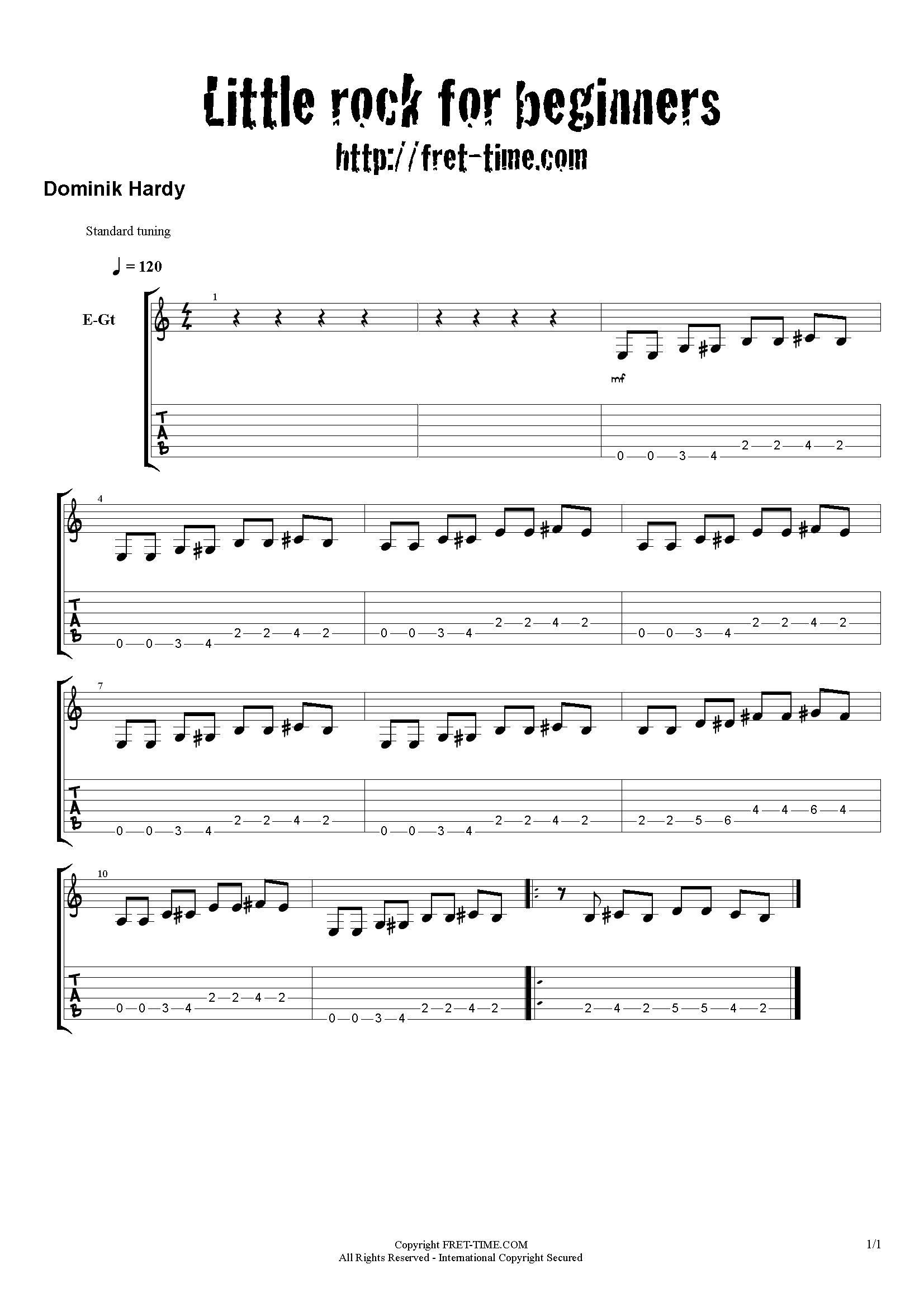 partition guitare rock facile | Partition Guitare